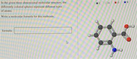 Solved 10 In сон In The Given Three Dimensional Molecular