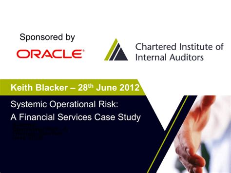 Systemic Operational Risk Webinar