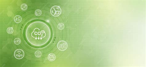 Premium Vector Co2 Or Carbon Concept With Icons On Green Background