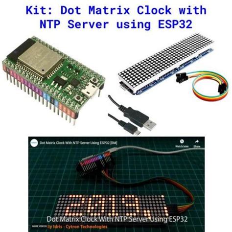 Kit Dot Matrix Clock With NTP Server Using ESP