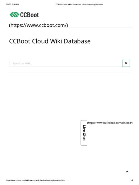Ccboot Cloud Wiki Server And Client Network Optimization Pdf