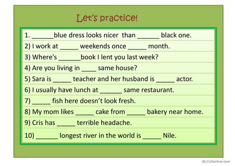 Articles A An The General Gramma English Esl Powerpoints