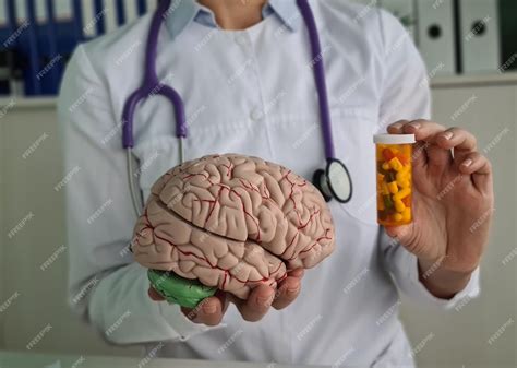 Premium Photo Neurologist Doctor Shows Convolutions Of Brain On