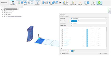 arrange does not flatten or layout assembly correctly in fusion