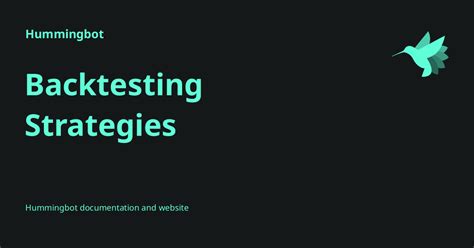 Backtesting Strategies Hummingbot