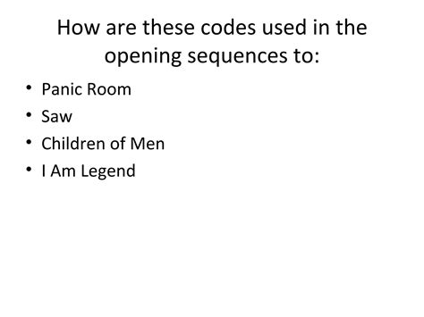 Narrative Codes Ppt