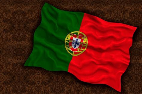 Bandera Nacional De Portugal Fondo Con Bandera De Portugal Foto Premium