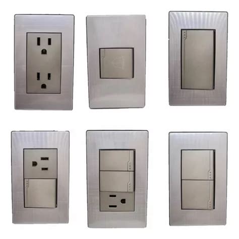 Apagadores Y Tomacorrientes Kit 38 Piezas Inoxidable Premium Meses