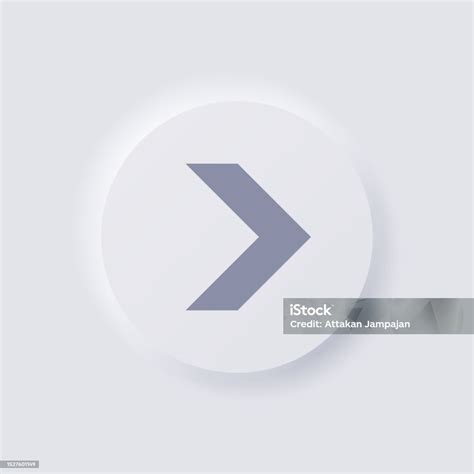 Arrow Icon White Neumorphism Soft Ui Design For Web Design Application Ui And More Button Vector