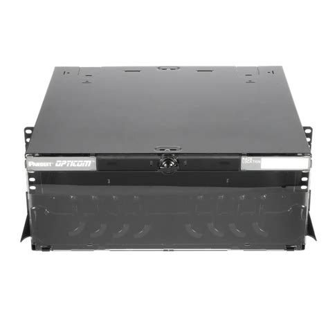 Opticom Rack Mount Fiber Enclosure Black 4 Ru 12 Ports