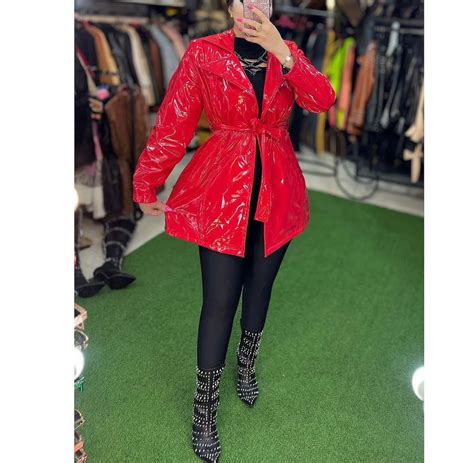 کت چرم ورنی۲۵۹۸۶ بوتیک مروارید