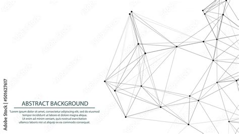 Network Connection Technology Abstract White Background With Points And Lines Digital