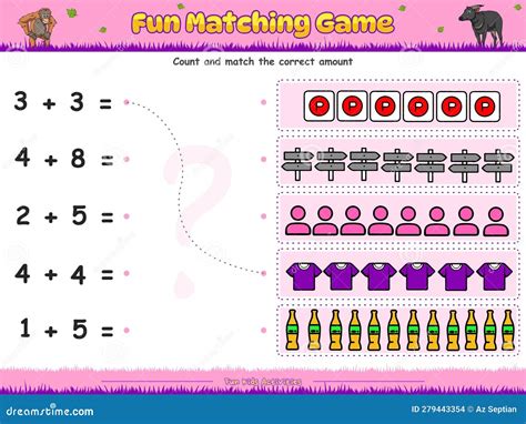 Count And Match The Correct Summation Of Objects Part Eigth Stock