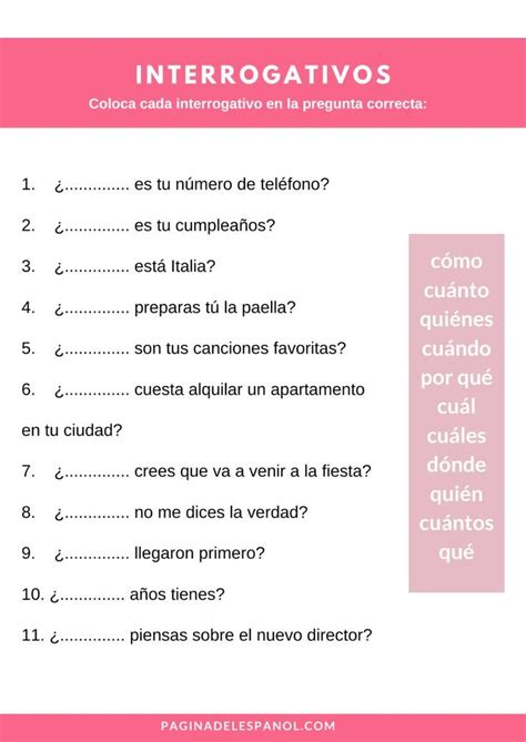Practica Los Interrogativos Con Esta Actividad Interactiva Teaching