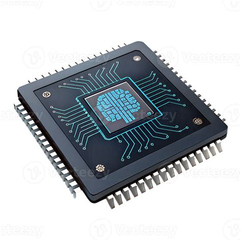 Close Up Chip Processor Microchip Ai Technology Advanced