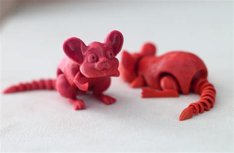 Stl File Flexi Mouse Stl 3mf Print In Place 🐁 ・3d Print Design To
