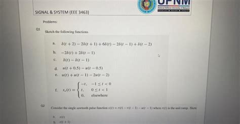 Solved 22 Consider The Single Sawtooth Pulse Function