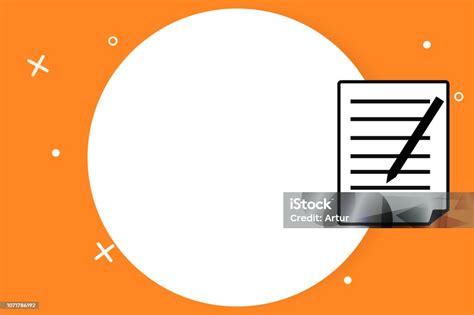 평면 디자인 비즈니스 벡터 일러스트 레이 션 빈 복사본 공간 텍스트 광고 웹사이트 프로 모션에 대 한 Esp 절연 플립 상단에 배너 템플릿 시트 패드 종이 선 및 여백 볼펜