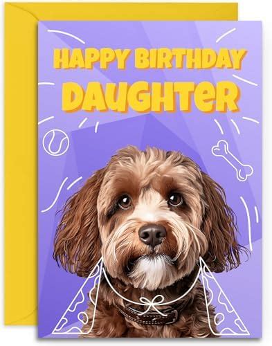 Daughter Cockapoo Birthday Card Superhero Cute Dog Design A5 Size