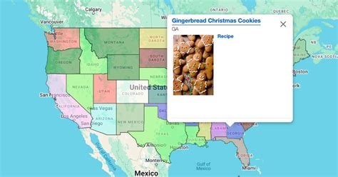 Most Popular Christmas Cookie By State Interactive Map Zeemaps
