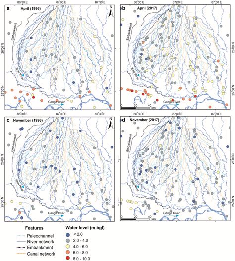 Ad Spatial Distribution Of The Groundwater Level In The Pre Monsoon