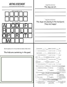 Writing Assessment By Ms Urban S Unique Learners TPT