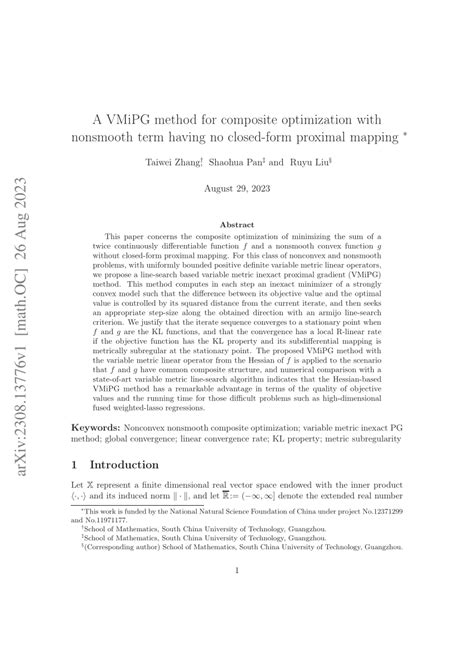 Pdf A Vmipg Method For Composite Optimization With Nonsmooth Term Having No Closed Form