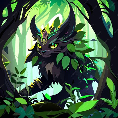 Premium Vector The Forest Chimera Has A Massive And Powerful Body Covered With A Dense Cover