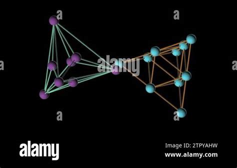 Tetrahedron Dna Molecule Structure Rotating Animatio Evolving Loop Of