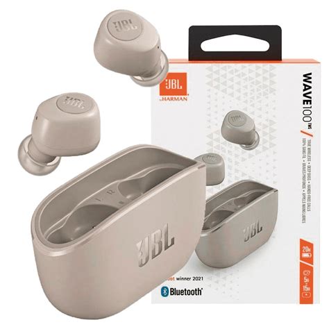 Fone De Ouvido Auricular Bluetooth Jbl Wave Buds Branco Abacaxi Importados