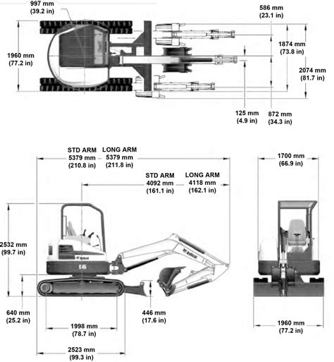 Bobcat E45 Specs Weight Long Arm Bobcat E45 Spec Sheet