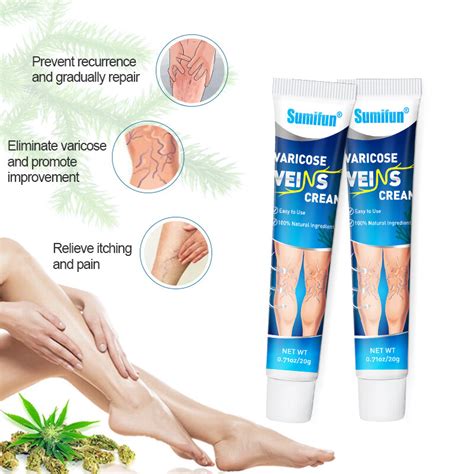 Sumifun 정맥류 정맥 스프레이 치료 혈관염 정맥염 다리 거미 통증 완화 크림 정맥류 혈관염 의료 연고 2 가지 유형 건강 관리