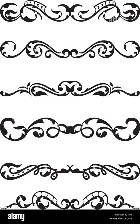 Classical Divide Lines On White Stock Vector Image And Art Alamy