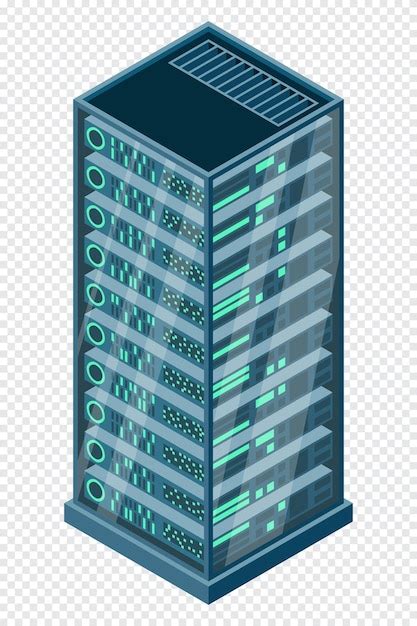 Premium Vector Isometric Server Network Server Room 3d Computer Equipment Storage Database