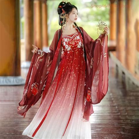 Chinese Hanfu Dress Women Traditional Vintage Hanfu Halloween Cosplay