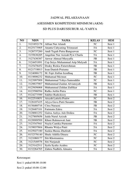 Daftar Siswa Pdf