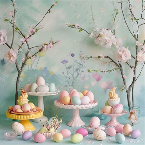 Premium Photo Easter Egg Backdrop With Colorful Eggs