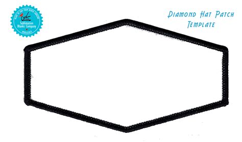 Diamond Hat Patch Sublimation Blank With Black Trim Sublimation