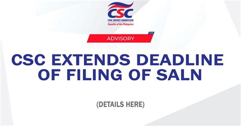 Csc Extends Deadline Of Filing Of Saln Teachers Click