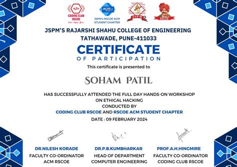 Ethicalhacking Codingclubrscoe Rscoeacm Learningjourney Soham Patil