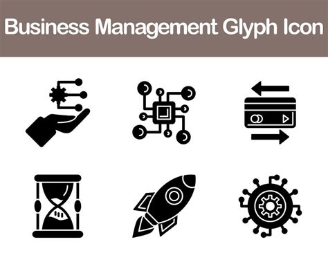 Business Management Vector Icon Set 20269740 Vector Art At Vecteezy