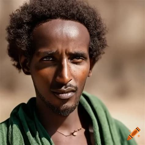 Portrait Of A Babe Handsome Eritrean Man With A Beard