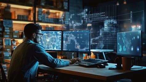 Premium Ai Image Developer Working On Innovative Ecommerce Application Using Big Data Concept