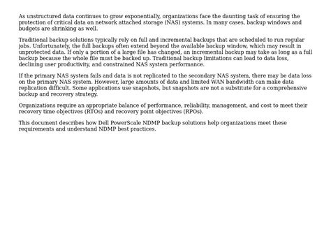 Overview Dell Powerscale Ndmp Technical Overview And Design