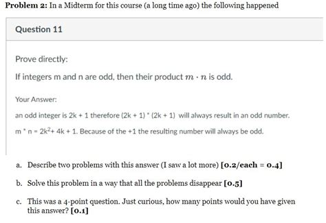 Solved Problem 2 In A Midterm For This Course A Long Time