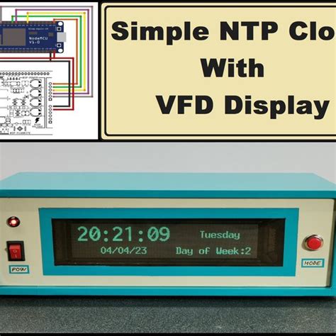 Simple Esp8266 Ntp Clock On Vfd Display 256x50