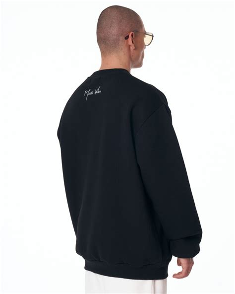 Herren Oversize Basic Sweatshirt Martin Valen Schwarz Martin Valen