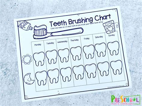 Free Printable Tooth Brushing Chart Pdf Free Printable Templates