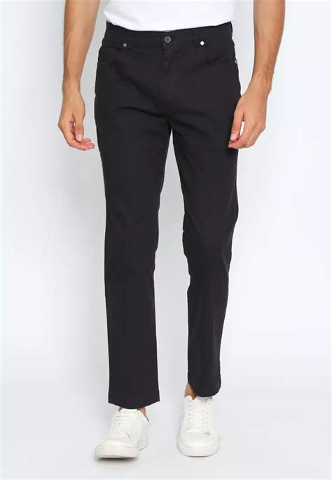 Jual Kent And Crew Black Mens Regular Fit Pants Original 2024 Zalora