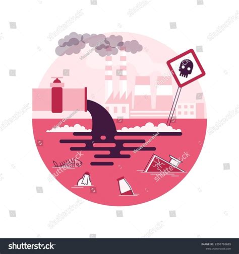 Water Pollution Abstract Concept Vector Illustration Stock Vector